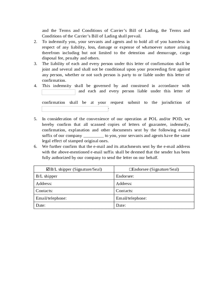 Letter of Confirmation Doc Template | pdfFiller