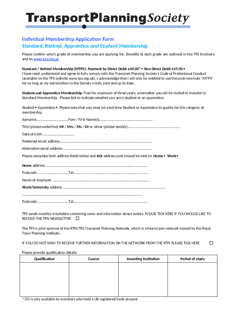 Membership fees and subscriptions - tps org Doc Template | pdfFiller