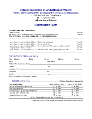 Registration Doc Template | pdfFiller