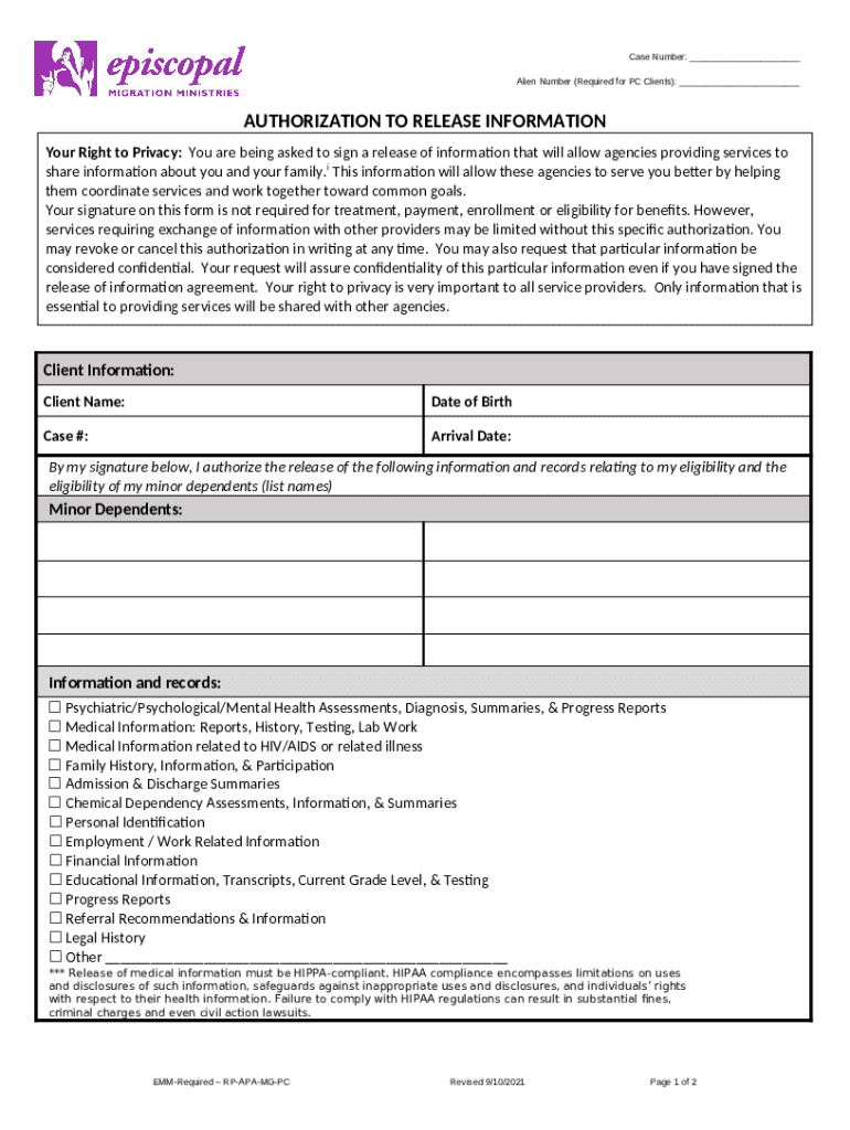 Authorization to Release Ination Doc Template | pdfFiller