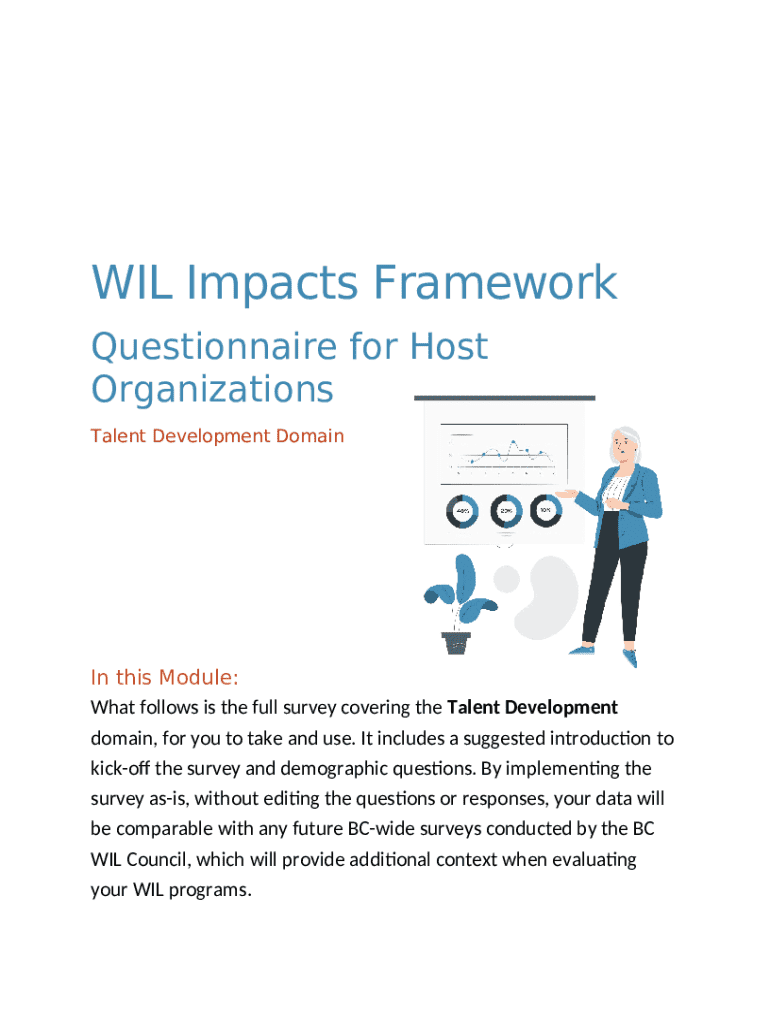 Wil Impacts Framework Questionnaire Doc Template | pdfFiller