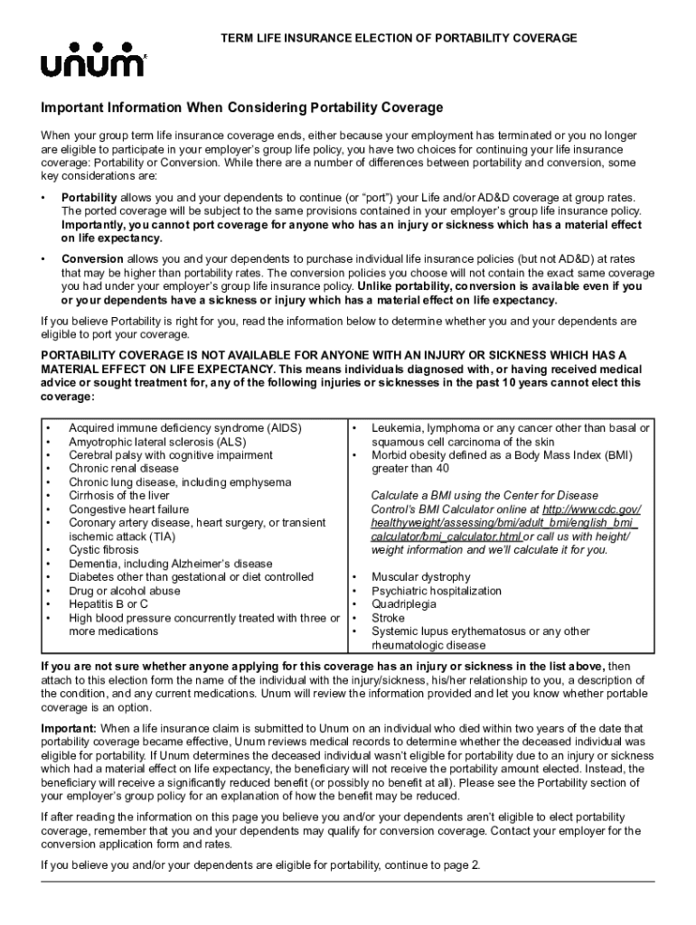 Fillable Online group-life-employee-guide-to-portability-and-conversion ...