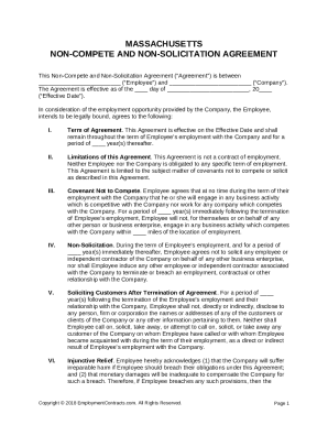 Non-compete and Non-solicitation Agreement Doc Template | pdfFiller