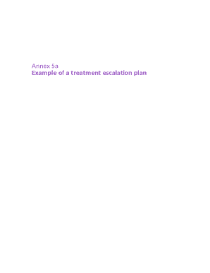 Treatment Escalation Plan Doc Template | pdfFiller