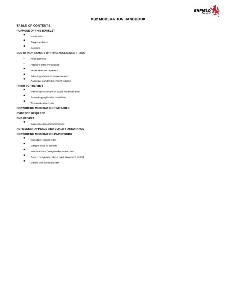 Key stage 2 English writing teacher assessment moderation Doc Template ...