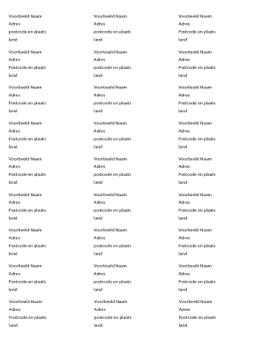 Voorbeeld Naam Doc Template | pdfFiller