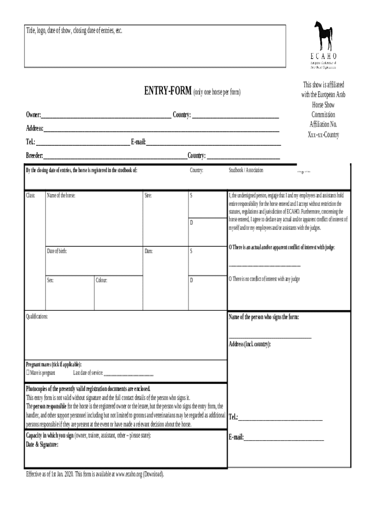 Entry- Doc Template | pdfFiller