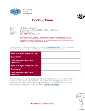 Booking Doc Template | pdfFiller