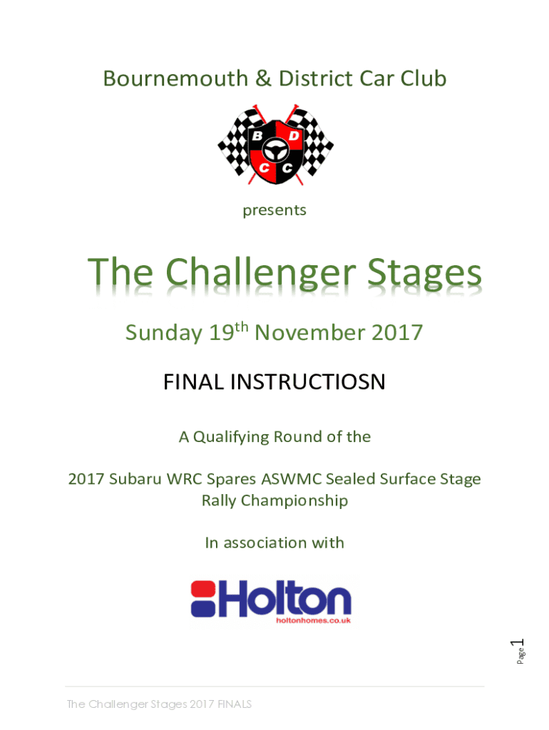 Fillable Online The Challenger Stages Fax Email Print - pdfFiller