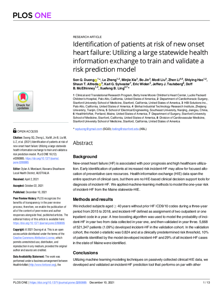 Fillable Online Identification of patients at risk of new onset heart failure Fax Email Print ...