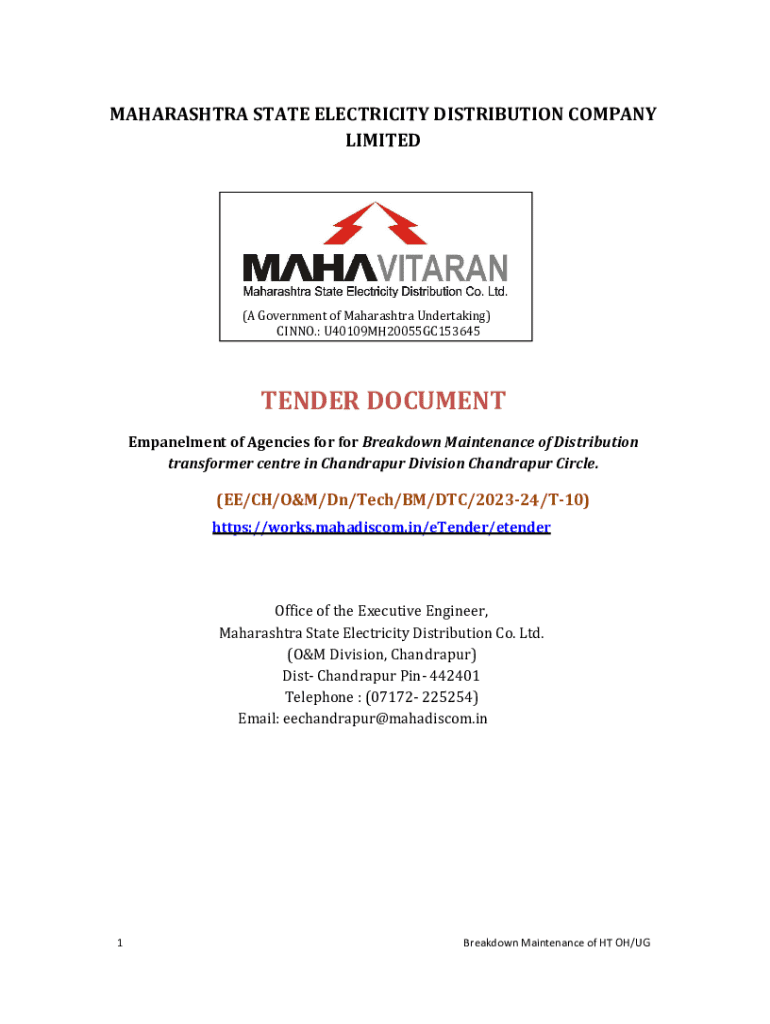 Fillable Online Breakdown Maintenance Bid documentsDTC250123T-10 Fax Email Print - pdfFiller