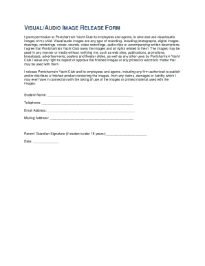 Fillable Online Visual/audio Image Release Form 2023 - Pontchartrain Yacht Club Fax Email Print ...