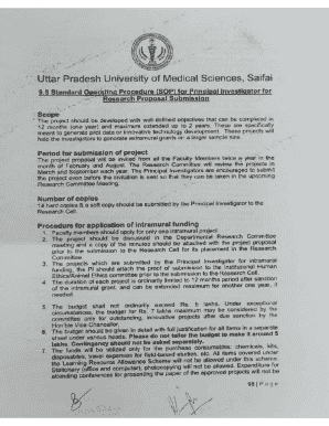 Fillable Online Research Project Proposal Format 2023 - Uttar Pradesh ...