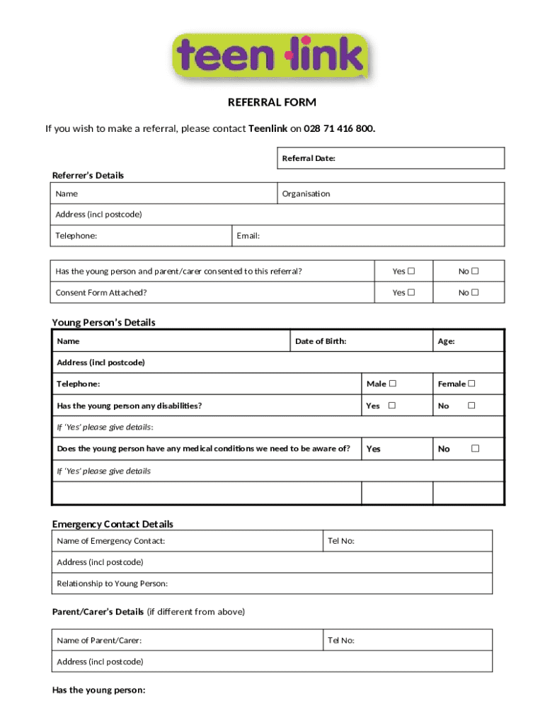 Referral Doc Template | pdfFiller