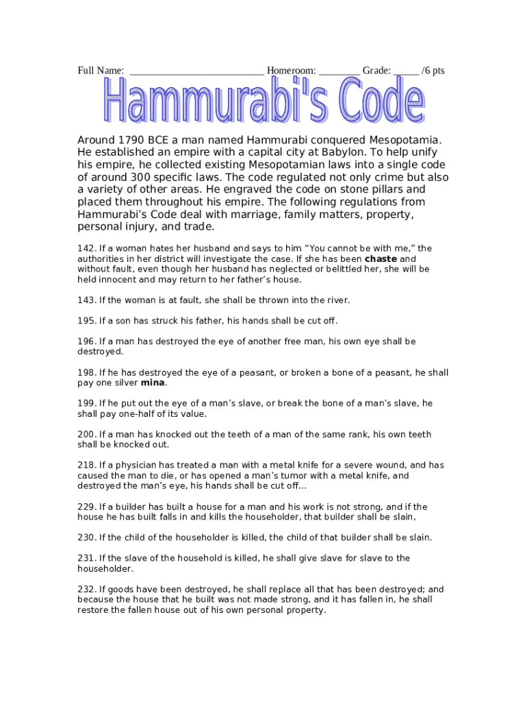 How Hammurabi Transed Babylon Into a Powerful City ... Doc Template ...