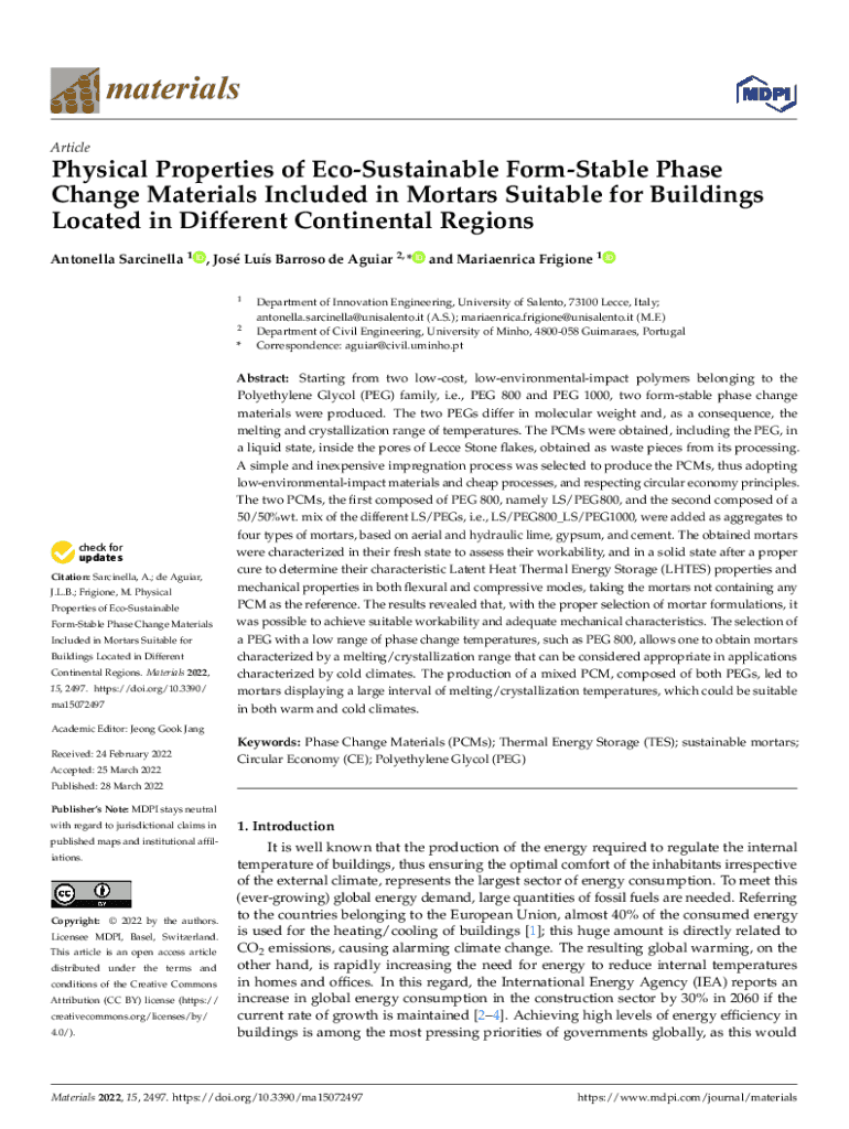 Fillable Online Physical Properties of an Eco-Sustainable, Form-Stable ...
