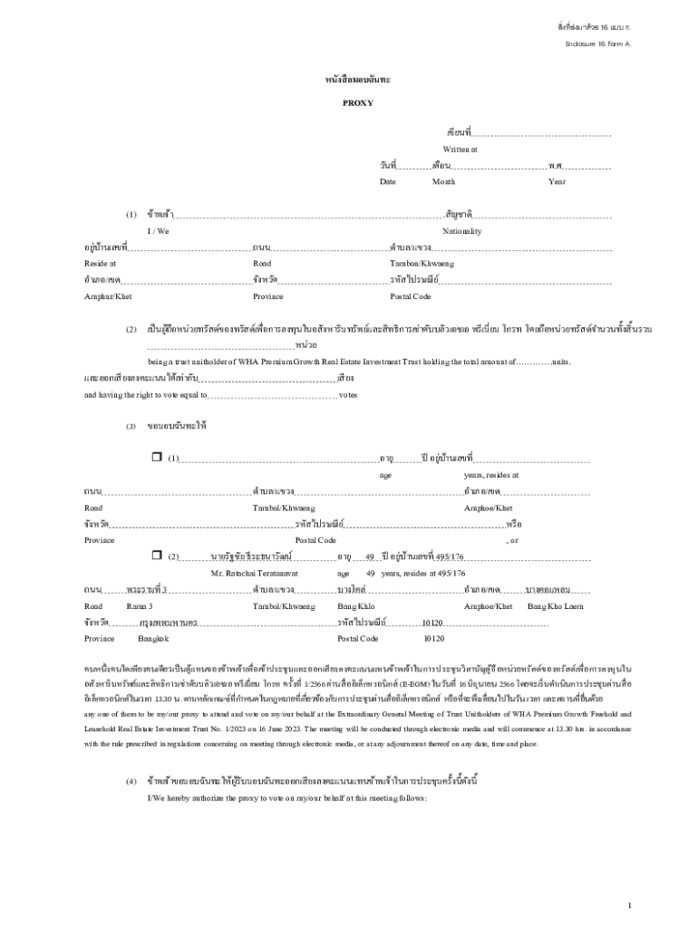 Fillable Online Enclosure 16 Form A Fax Email Print - pdfFiller