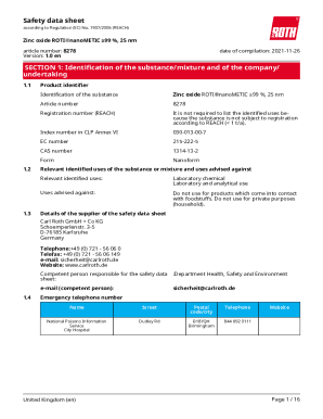 Fillable Online Safety Data Sheet Fax Email Print - pdfFiller