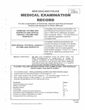 Fillable Online New Zealand Police Medical Examination Record 2018 ...