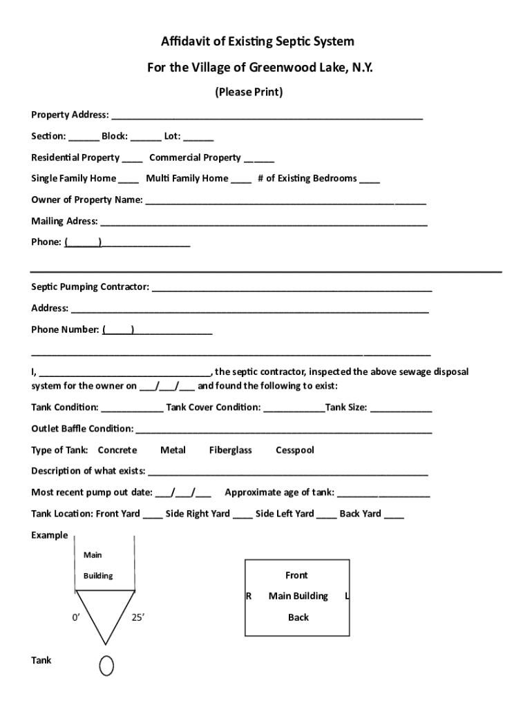 Septic Inspection Greenwood Lake Ny - Fill Online, Printable, Fillable ...