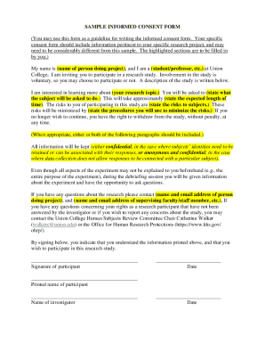 Fillable Online 2023 Sample Informed Consent Form for Research Participation Fax Email Print ...