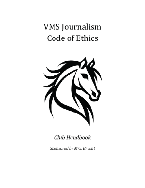 Fillable Online Vms Journalism Code of Ethics Handbook 2023 Fax Email ...