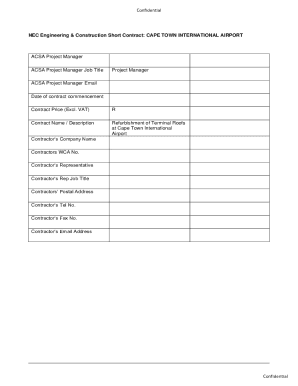 Fillable Online Nec Short Contract for Terminal Roofs Refurbishment at ...