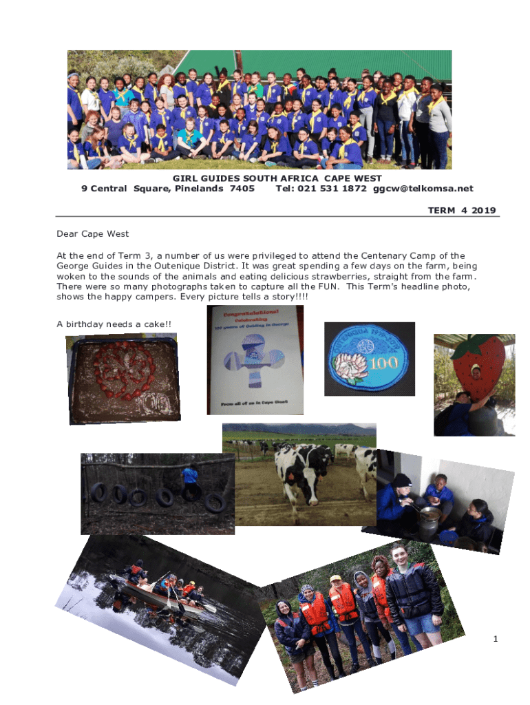 Fillable Online Girl guides give back for Mandela Day Fax Email Print - pdfFiller
