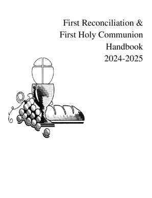 Fillable Online First Reconciliation and First Holy Communion Handbook ...