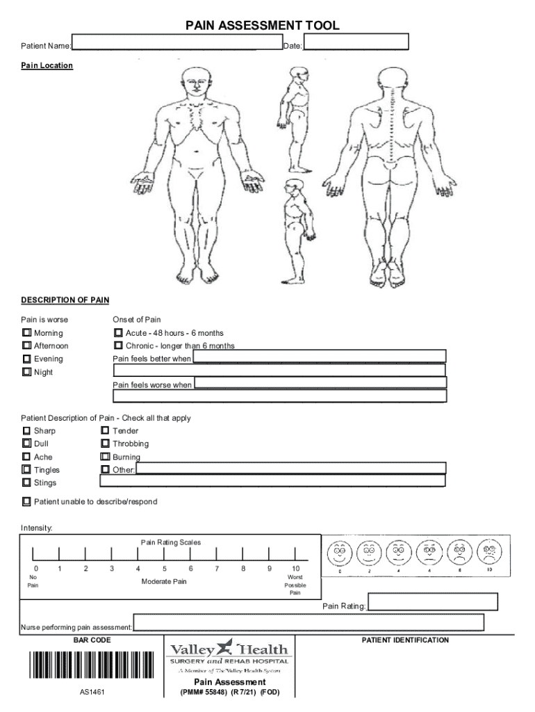Fillable Online Comprehensive Pain Assessment Tool 2023 for Effective ...