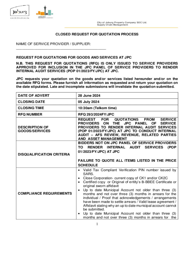 Fillable Online Fillable Online jhbproperty co Supply Chain Management ...