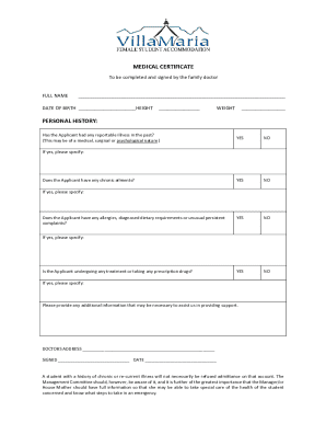 Fillable Online 2023 Medical Certificate for Student Health Assessment ...