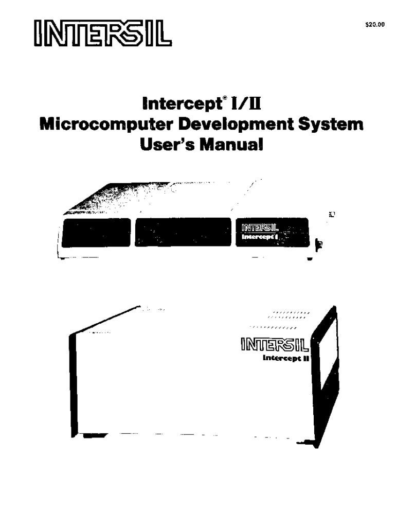 Fillable Online Intercept Microcomputer Development System User Manual ...