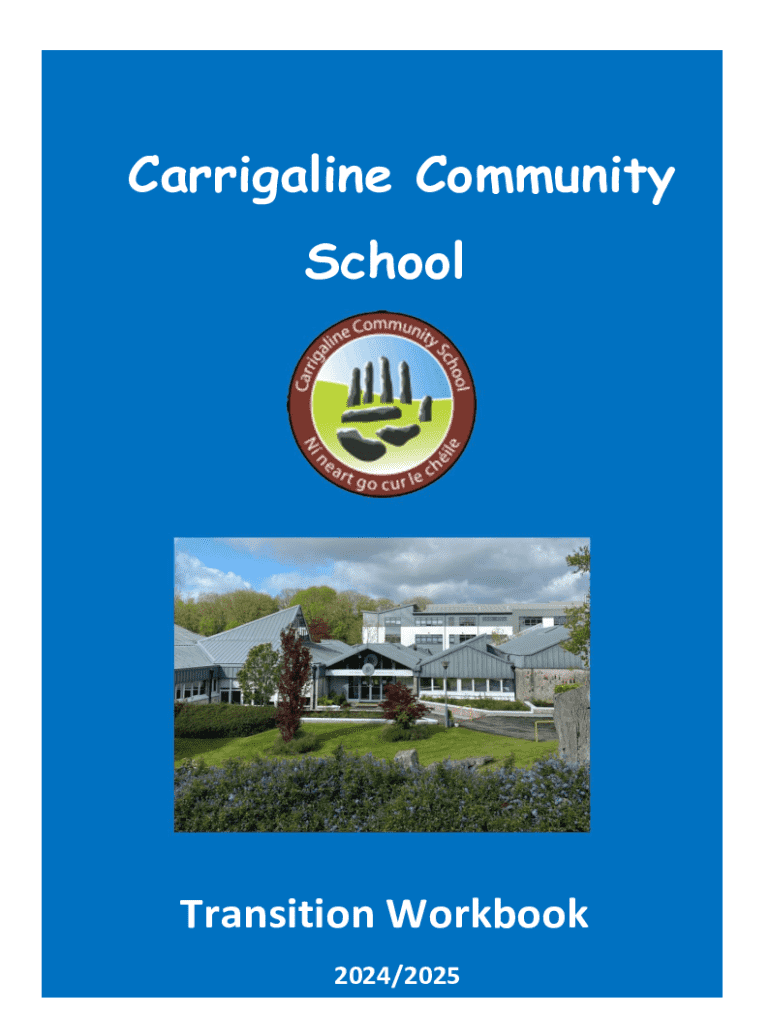 Fillable Online Carrigaline Community School Transition Workbook 2024 ...