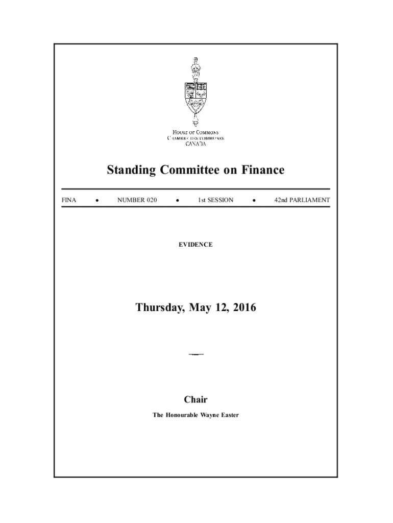 Fillable Online Finance Committee Evidence Submission on Budget ...