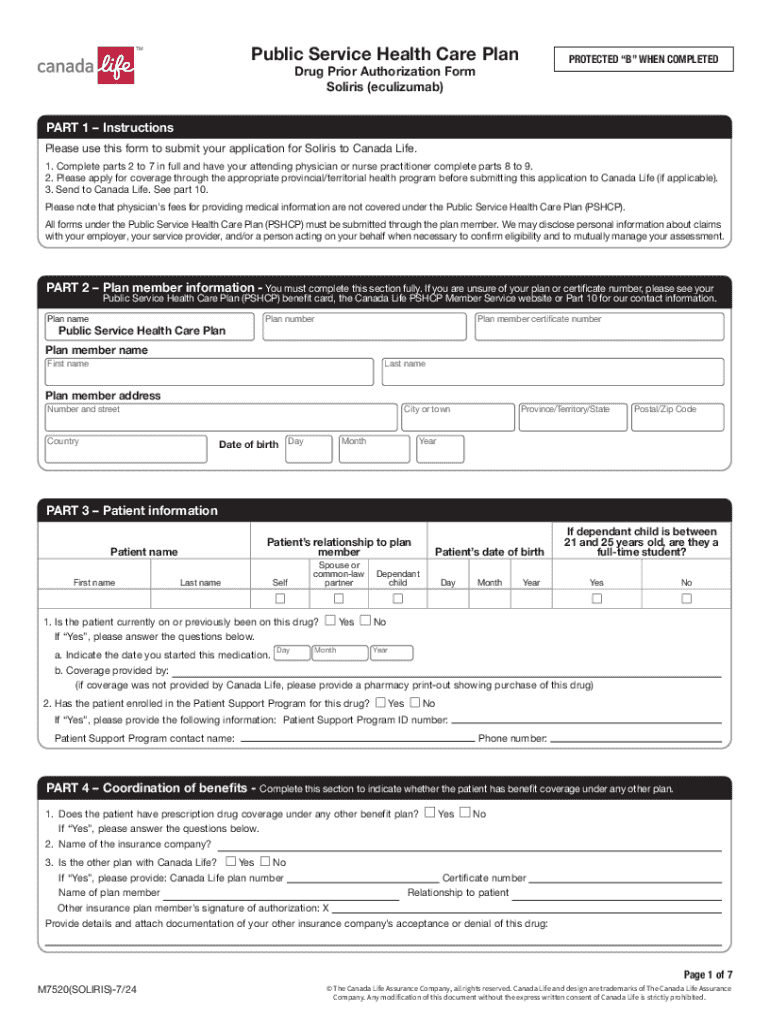 Fillable Online Public Service Health Care Plan - Drug Prior ...