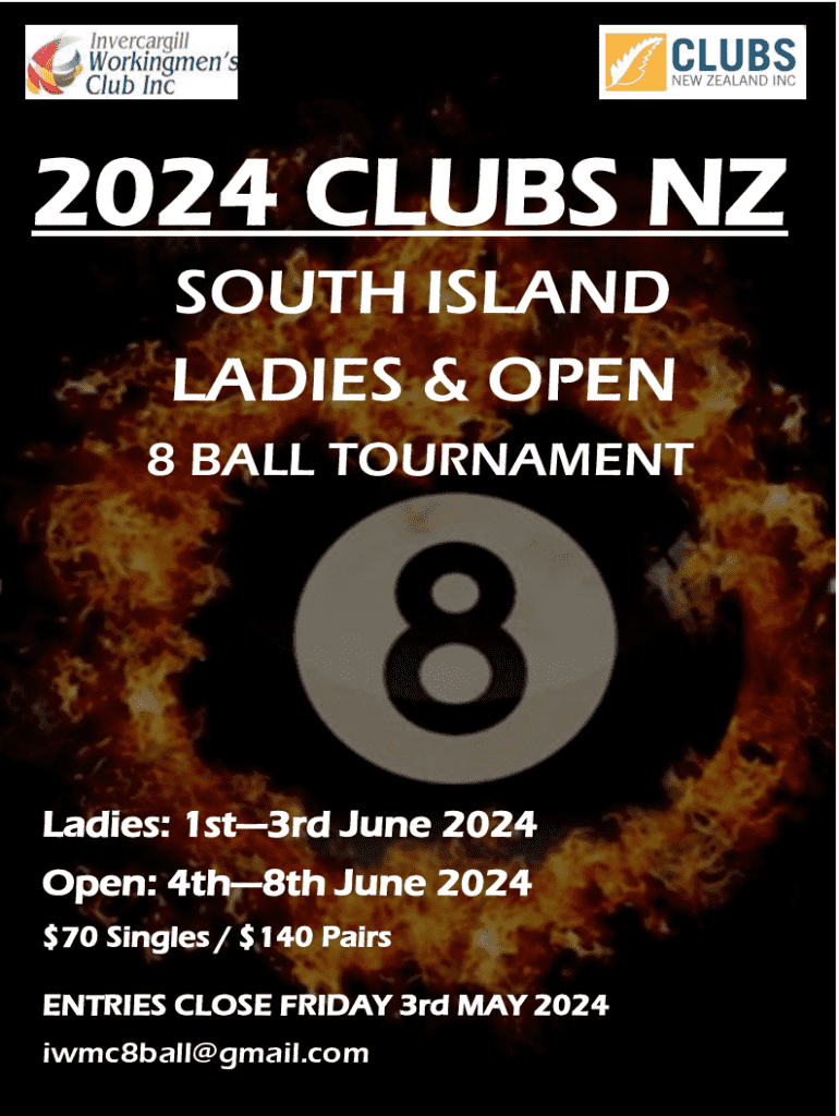 Fillable Online Clubs New Zealand IncWellington Fax Email Print - pdfFiller