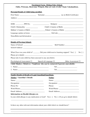 Fillable Online Bishop Foley School Enrolment Form 2023 - Complete Your ...