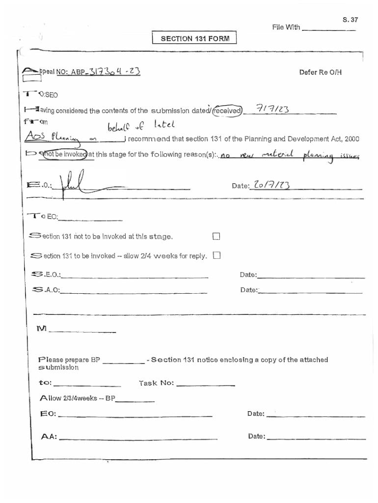 Fillable Online Response to Appeal Abp-317304-23 for Overhead Line ...