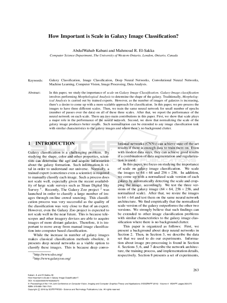 Fillable Online How Important is Scale in Galaxy Image Classification? Fax Email Print - pdfFiller
