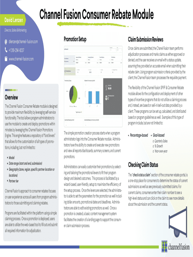 Fillable Online Channel Fusion Consumer Rebate Module: Flexible ...