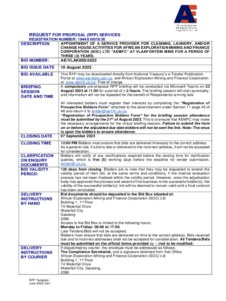 Fillable Online African Exploration Mining and Finance Corporation Soc ...