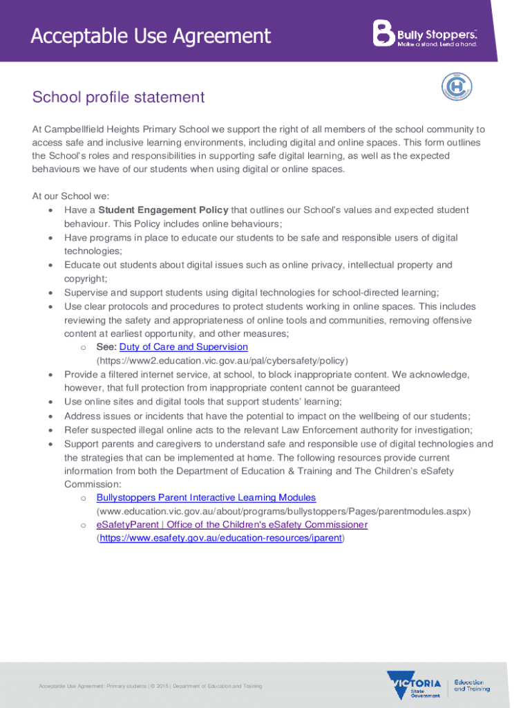 Fillable Online School Statement of Values Fax Email Print - pdfFiller