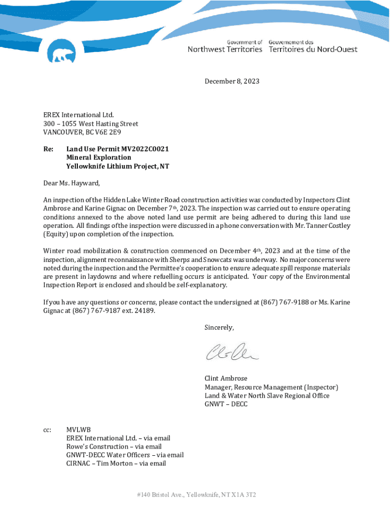 Fillable Online LIFT Secures Land Use Permit for its Cali Project in ...