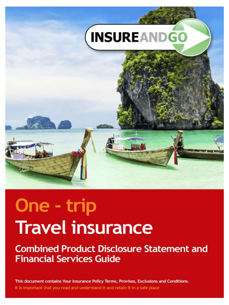 Fillable Online Insureandgo Travel Insurance - Product Disclosure ...