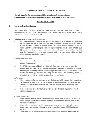 Fillable Online Ofsaa Boys' & Girls' Volleyball Championships 2023 ...