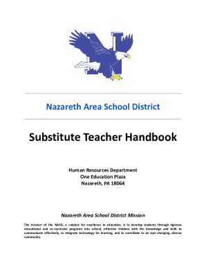 Fillable Online Nazareth Area School District Substitute Teacher ...