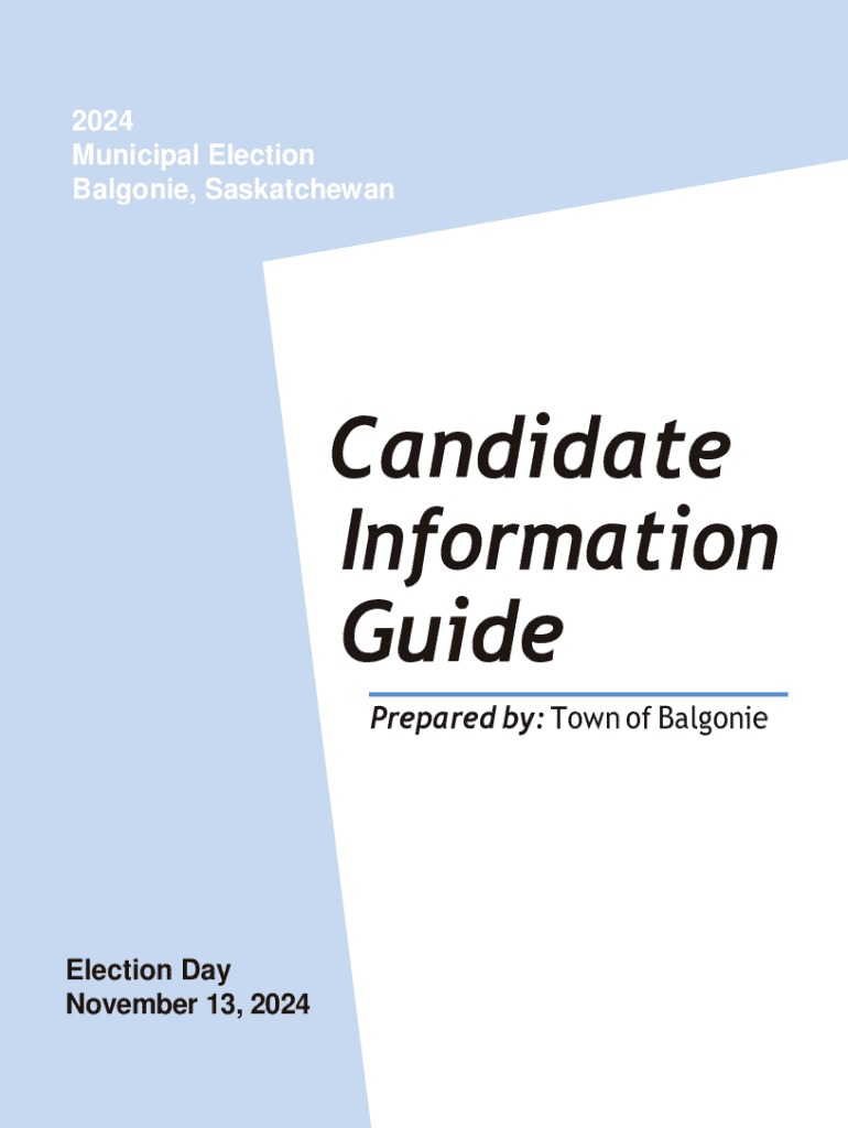 Fillable Online 2024 Municipal Election Candidate Information Guide ...