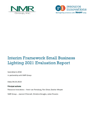Fillable Online 2021 Small Business Lighting Program Evaluation Report ...