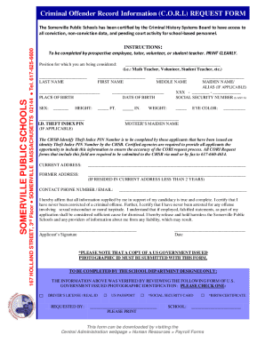 Fillable Online Criminal Offender Record Information Request Form 2023 ...